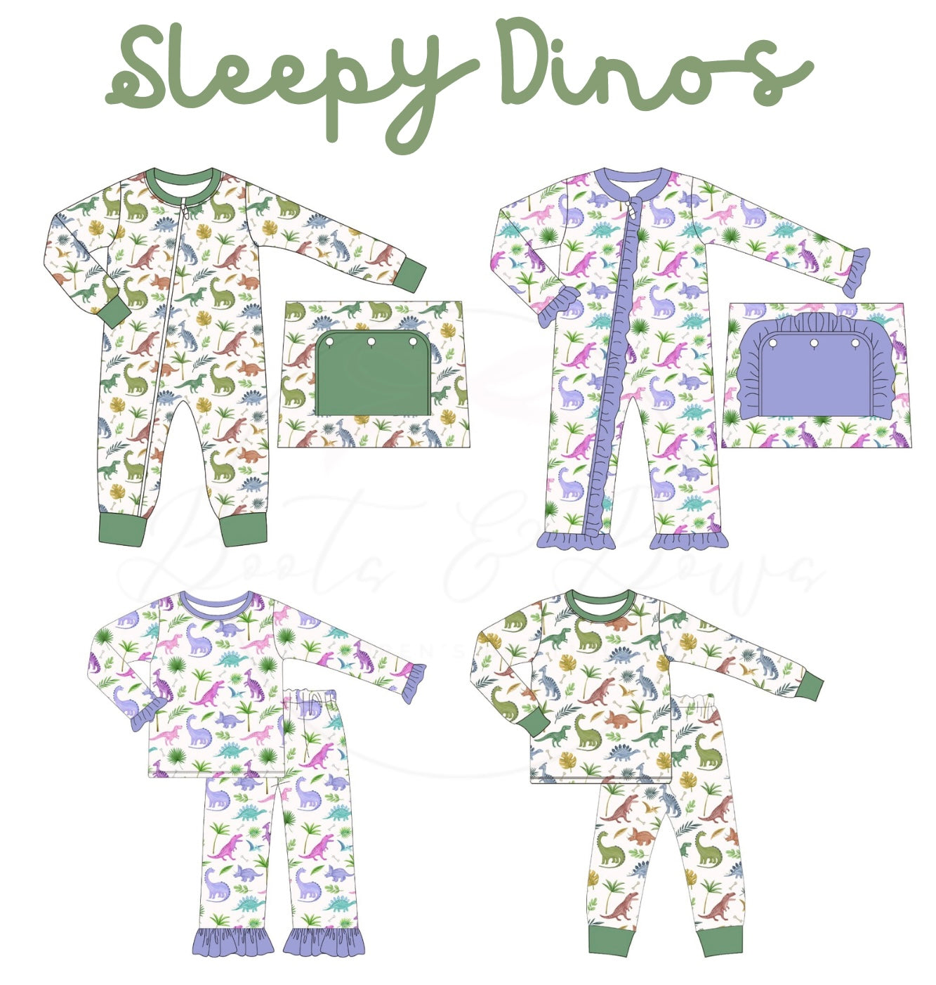 PREORDER 41 - Sleepy Dinos – Boots and Bows Children's Boutique
